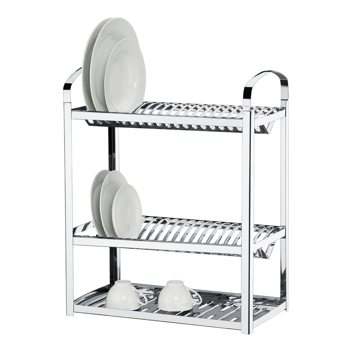 Escorredor de Pratos Aço Inox Profissional 40 Pratos Brinox