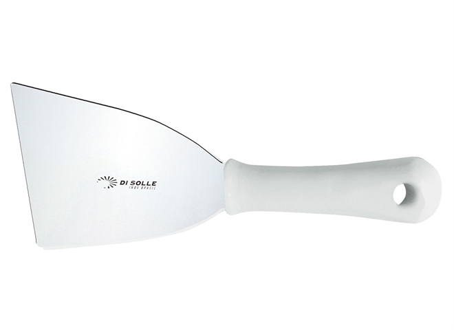 Espátula Reta Aço Inox 12 cm Branca Durafio Profissional Di Solle