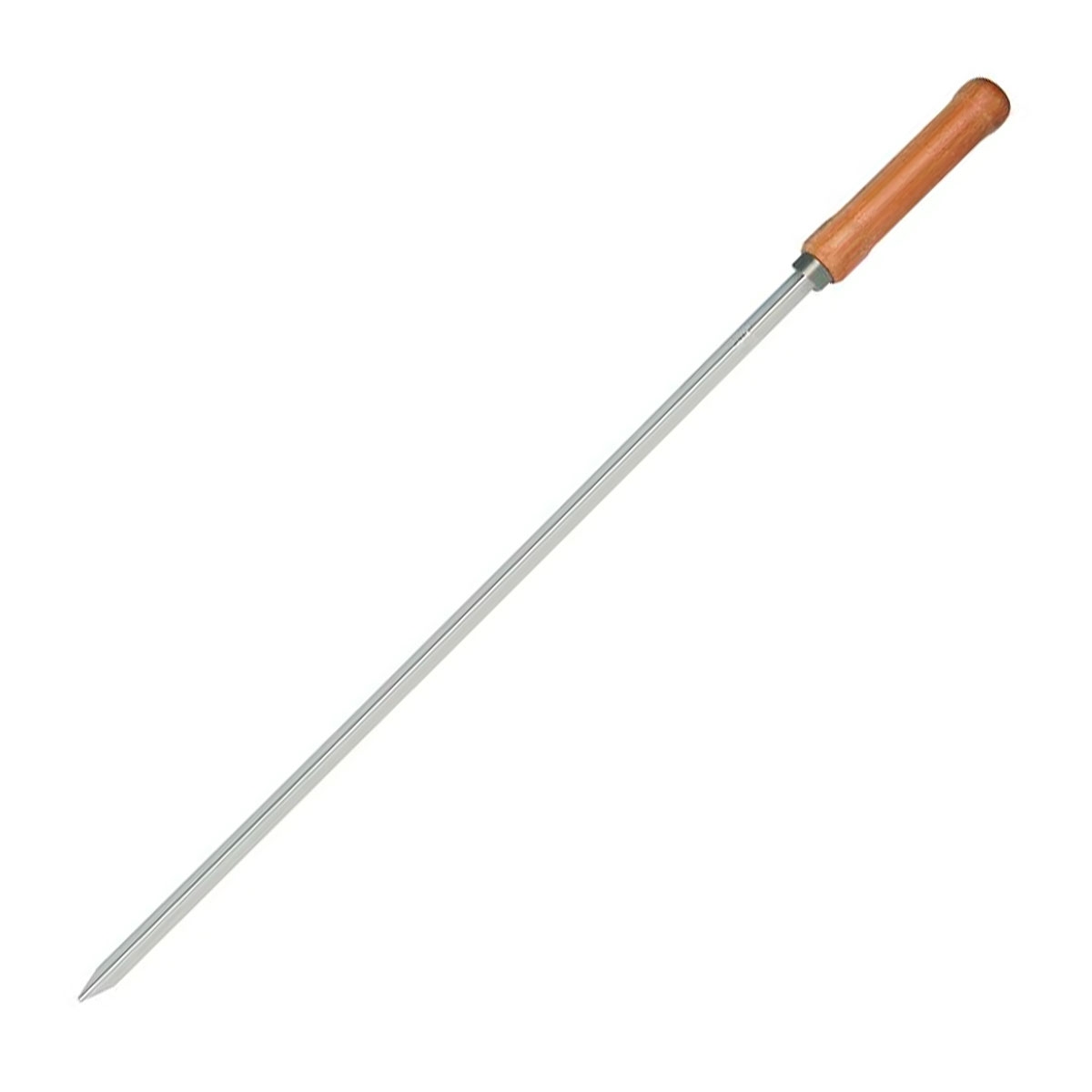 Espeto Simples Aço com Cabo Madeira para Churrasco 75 cm Mor