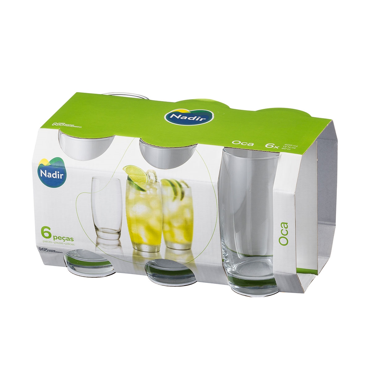 Conjunto de Copos Long Drink 400 ml (6 unidades) Oca Nadir