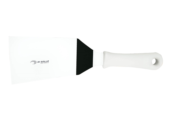 Espátula Curva Aço Inox 9 cm Branca Durafio Di Solle