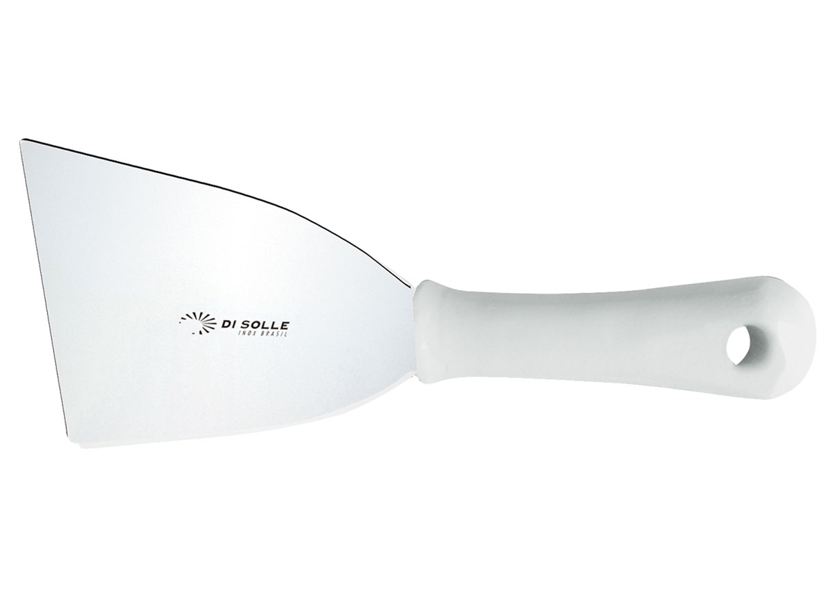 Espátula Reta Aço Inox 8 cm Branca Durafio Profissional Di Solle
